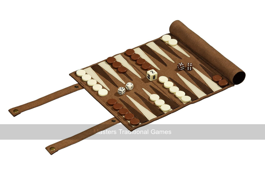 Philos Roll-Up Games Combo - Backgammon, Chess & Draughts