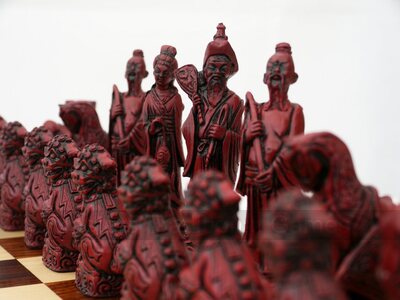 Mandarin Themed Ornamental Chess Set by Berkeley Chess