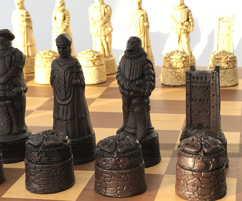 Berkeley Chess English History Themed Ornamental Chess Set