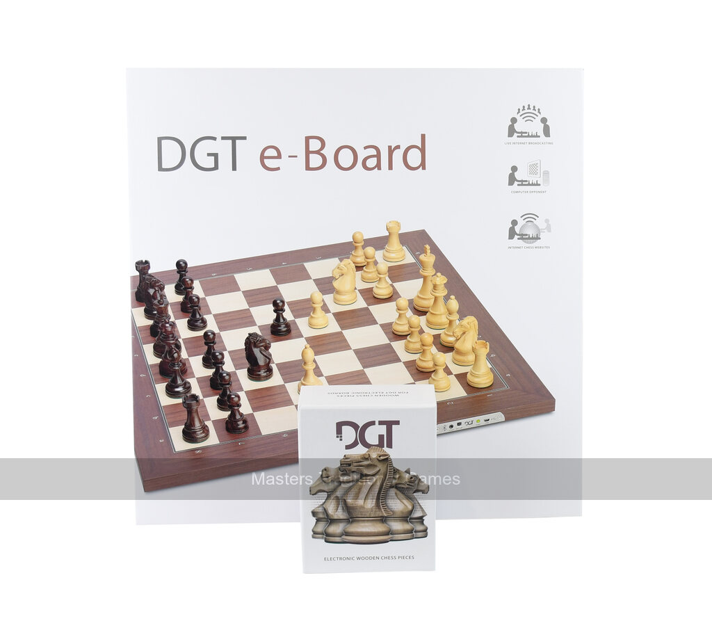 DGT Rosewood USB e-Board - Royal Electronic Chess Pieces