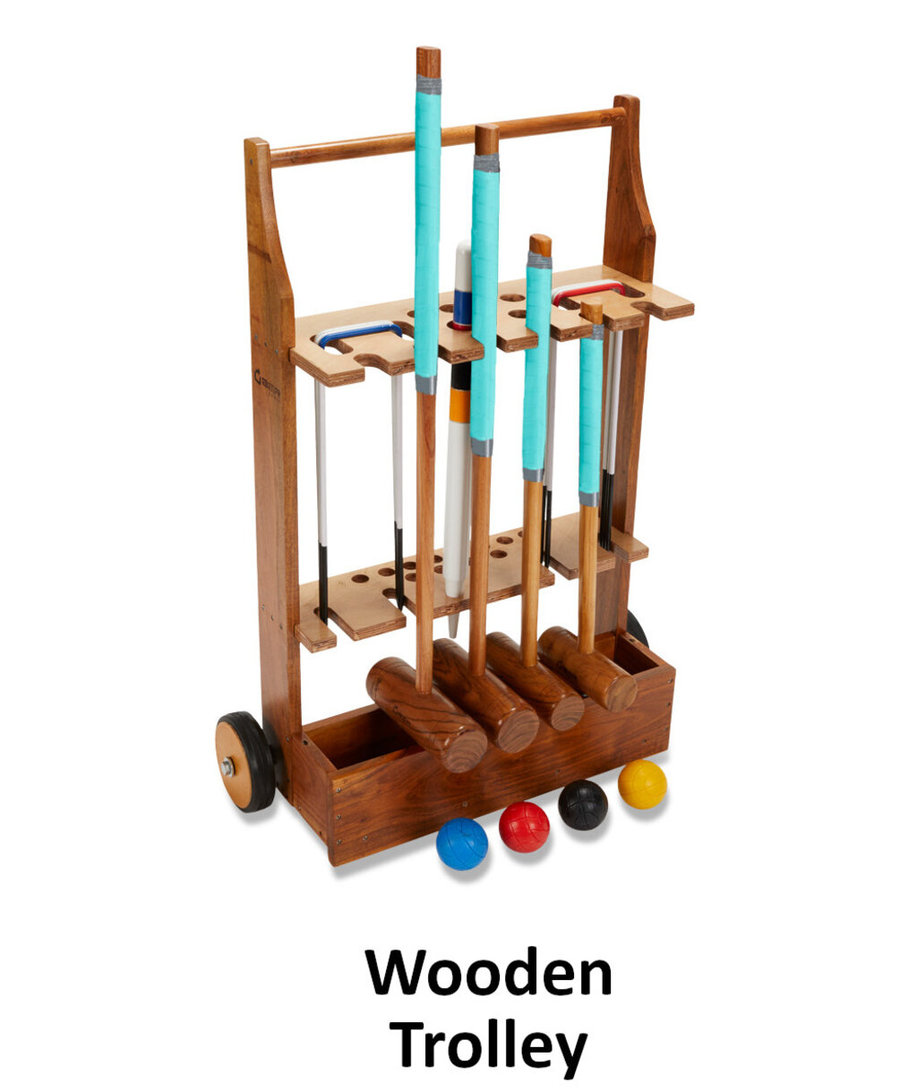 Uber Family Croquet Set - 4 player - different size mallets
