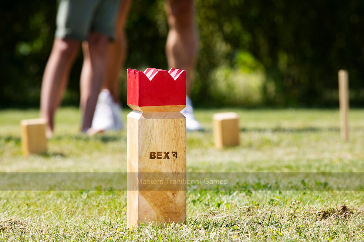 Bex Kubb Pro Red King - Rubberwood