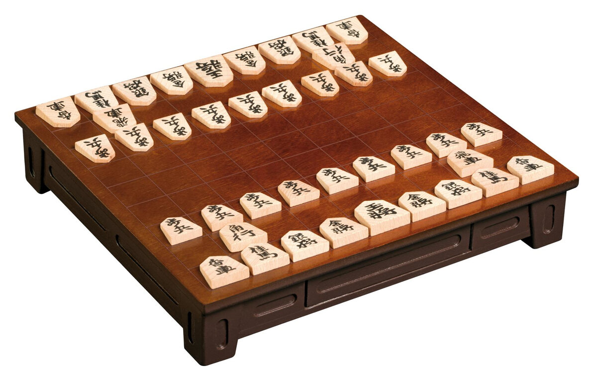 Philos Shogi Set With Raised Wooden Board & Storage Drawer